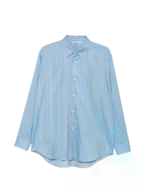 Auralee Striped-pattern Long-sleeve Shirt