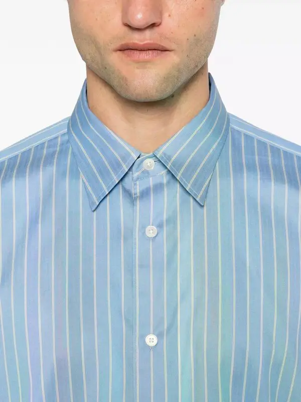 Auralee Striped-pattern Long-sleeve Shirt