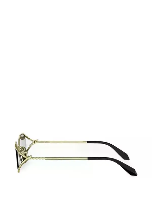 BVLGARI Serpenti Viper Oval-frame Sunglasses - Gold