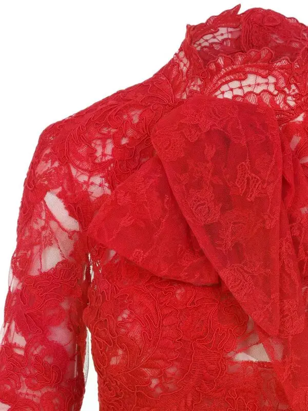 Ermanno Scervino Lace Bow-detail Mini Dress