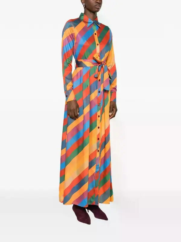 CONNOR&BLAKE Diagonal-stripe Maxi Dress