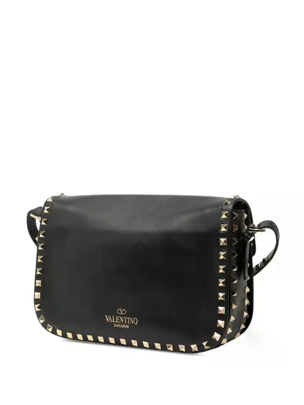 Valentino Garavani 2000-2017 Medium Leather Rockstud Flap Crossbody Bag