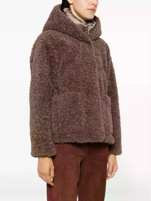 BOMBOOGIE Hooded Teddy-texture Jacket