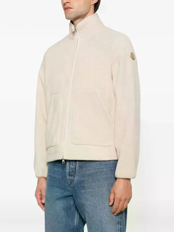 Moncler Logo-patch Cardigan - Neutrals