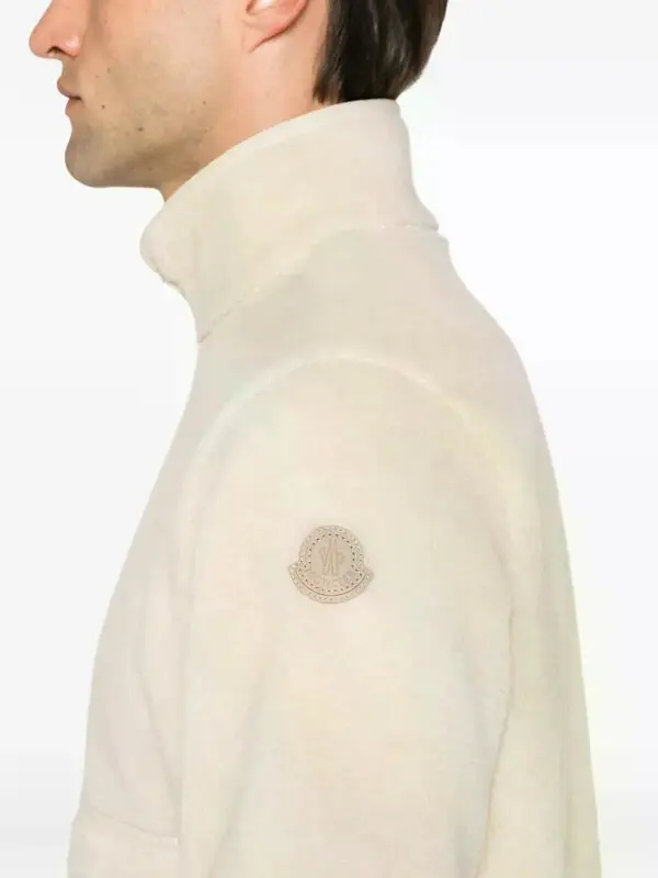 Moncler Logo-patch Cardigan - Neutrals
