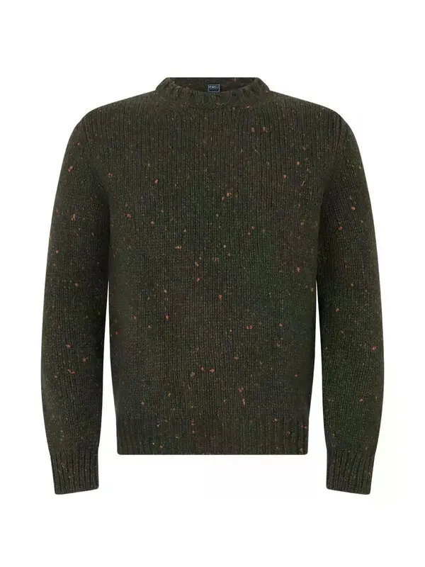 Fedeli Flecked-knit Crew-neck Sweater