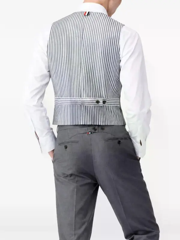 Thom Browne Super 120's Twill 5-button Vest