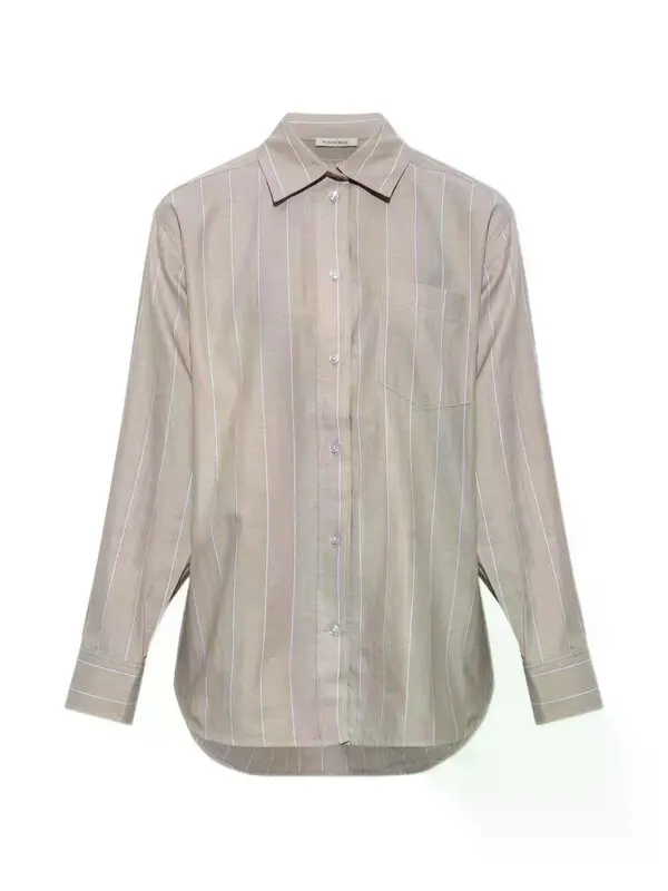 BY MALENE BIRGER Audrey Pinstriped Shirt - Neutrals