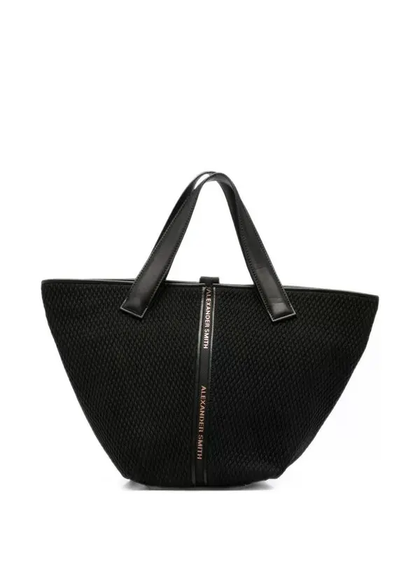 ALEXANDER SMITH Medium Lauren Logo-embellishment Tote Bag - Black