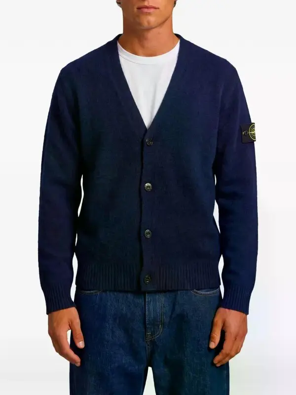 Stone Island Logo-patch V-neck Cardigan