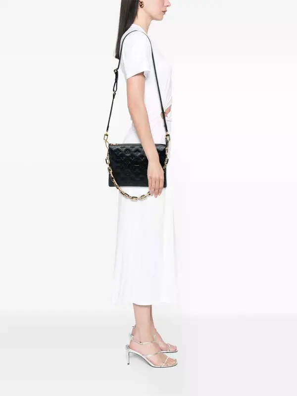 LOUIS VUITTON 2021-2026 Monogram Embossed Puffy Lambskin Coussin Pm Satchel
