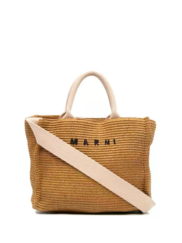 Marni 2000-2026 Small Raffia Effect East West Satchel