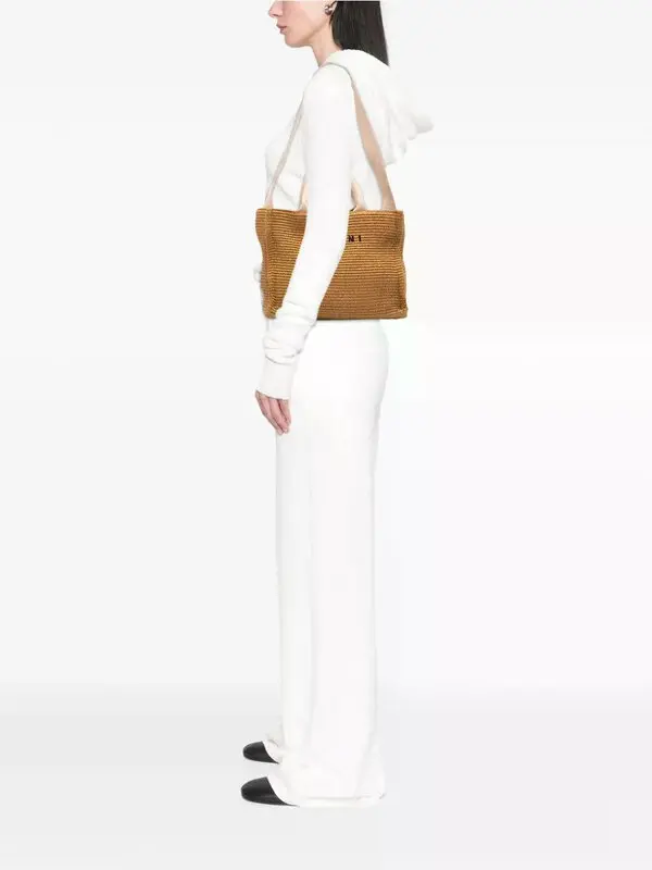 Marni 2000-2026 Small Raffia Effect East West Satchel