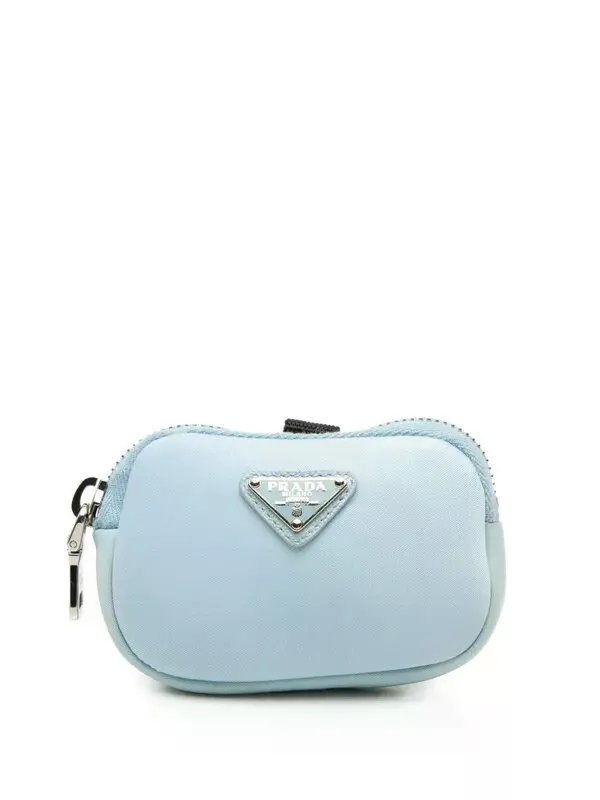 Prada 2013-2026 Mini Tessuto Pouch Crossbody Bag - Blue