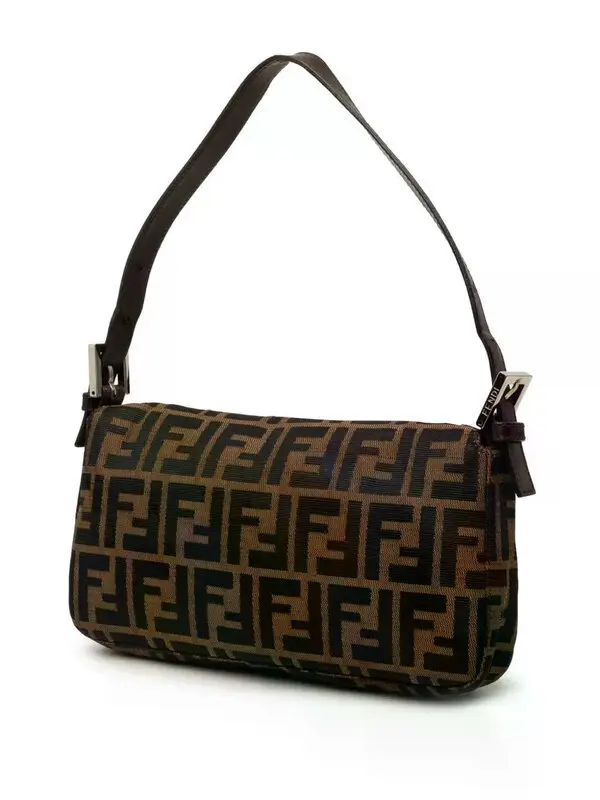 Fendi 2000-2010 Zucca Canvas Baguette Shoulder Bag