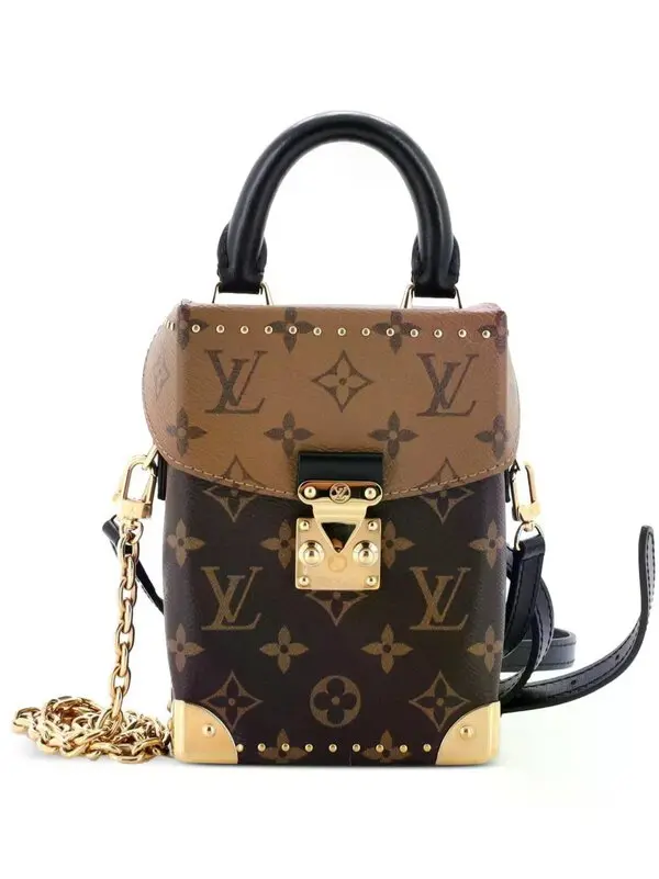 LOUIS VUITTON Camera Box Nm Handbag Studded Reverse Monogram Canvas Crossbody Bag - Brown