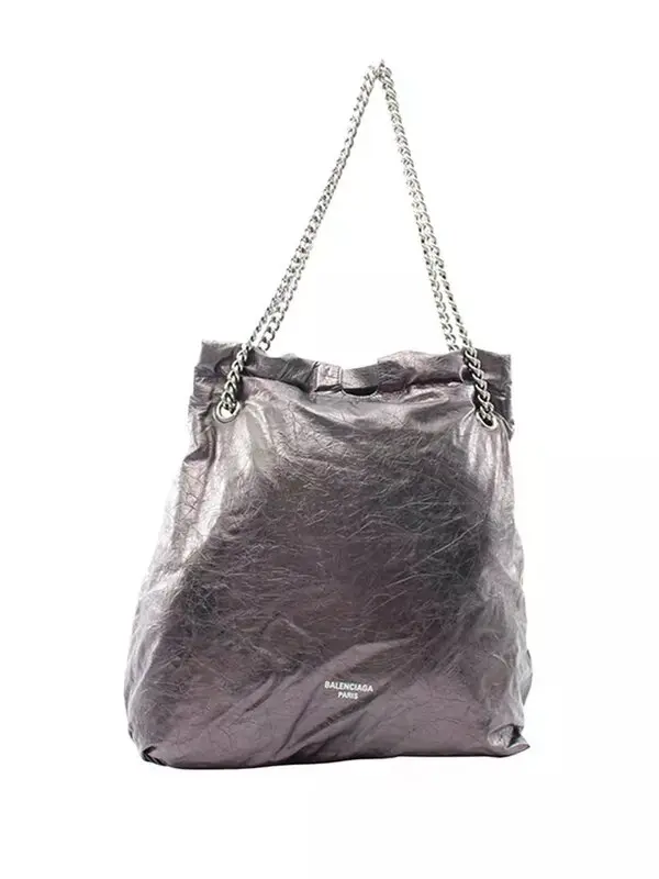 Balenciaga 2018-2026 Metallic Leather Crush Tote Bag