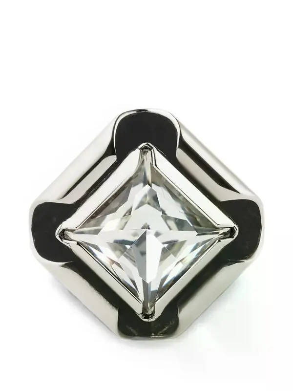 Givenchy Deconstructed Crystals Ring In Metal And Crystals - Silver