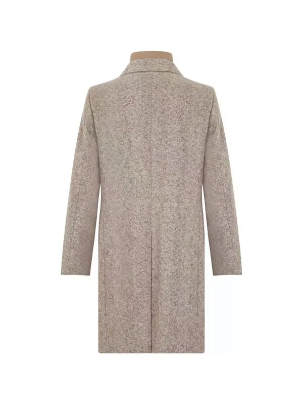 Fedeli Herringbone-pattern Single-breasted Coat