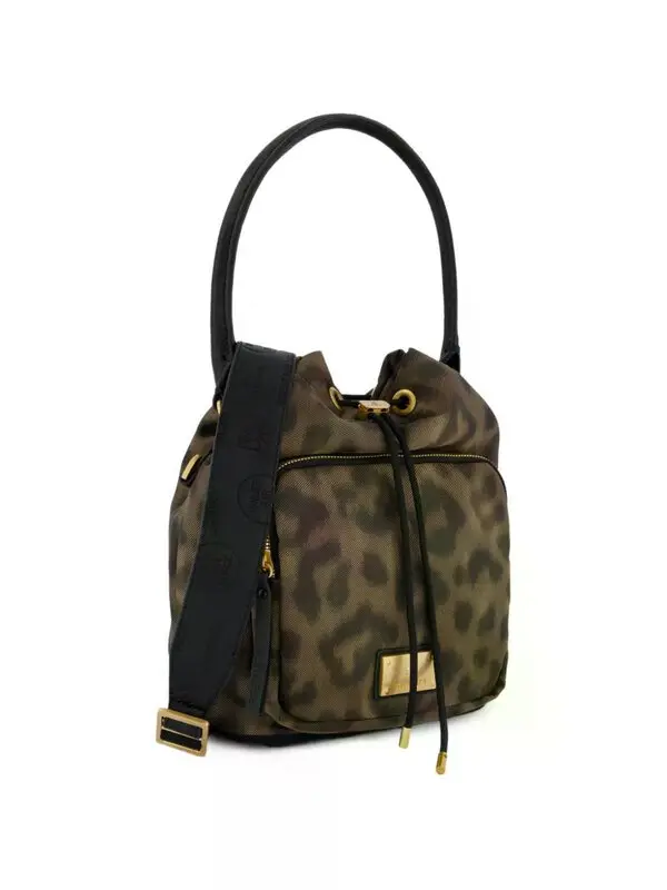 Premiata Leopard-print Drawstring Tote Bag
