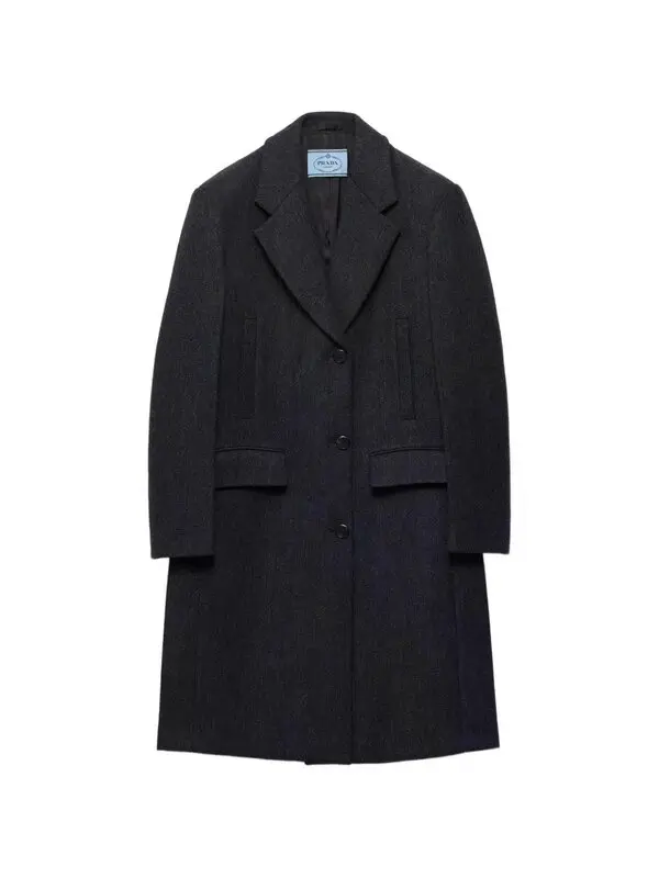 Prada Single-breasted Double Wool Coat