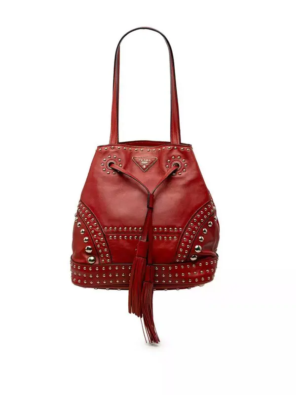 Prada 2013-2026 Large Studded Leather Bucket Bag