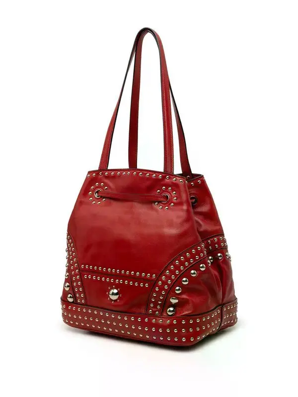 Prada 2013-2026 Large Studded Leather Bucket Bag