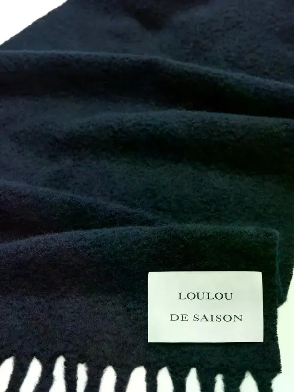 Loulou De Saison Santo Fringed Scarf - Blue