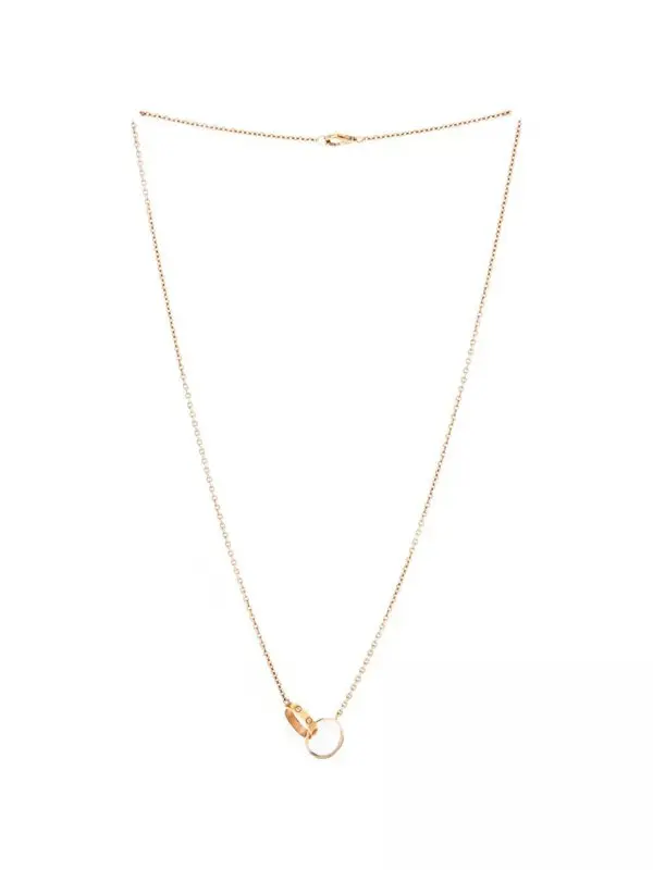 Cartier Love Interlocking 18k Rose Gold Necklace