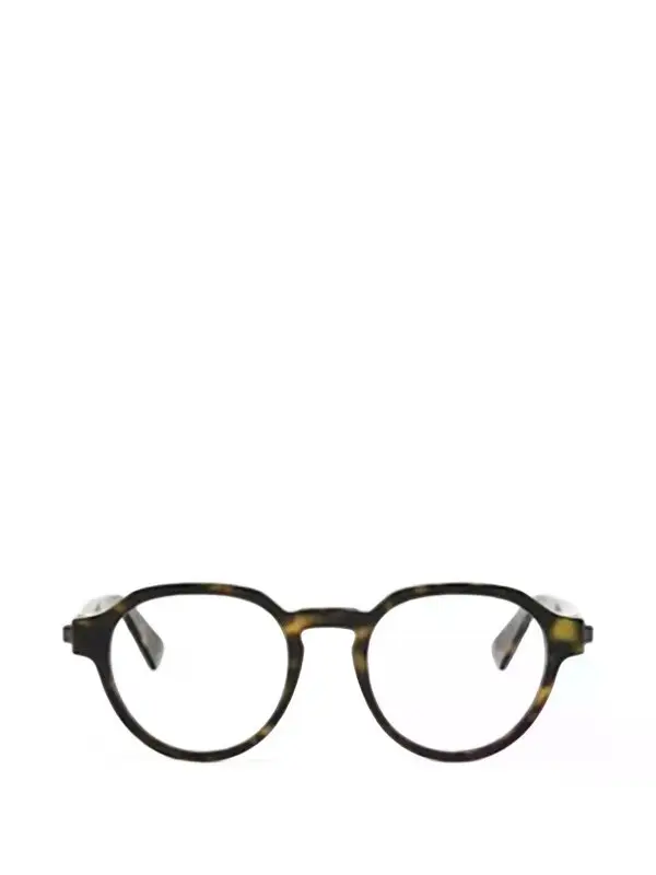 BVLGARI Tortoiseshell-effect Round-frame Glasses