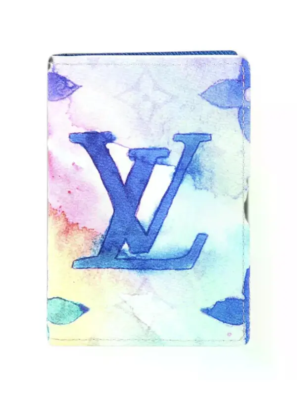 LOUIS VUITTON Pocket Organizer Limited Edition Monogram Watercolor Canvas Small Wallets