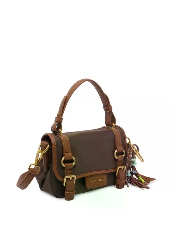 LA CARRIE Dark Wave Buckle-detail Tote Bag - Brown
