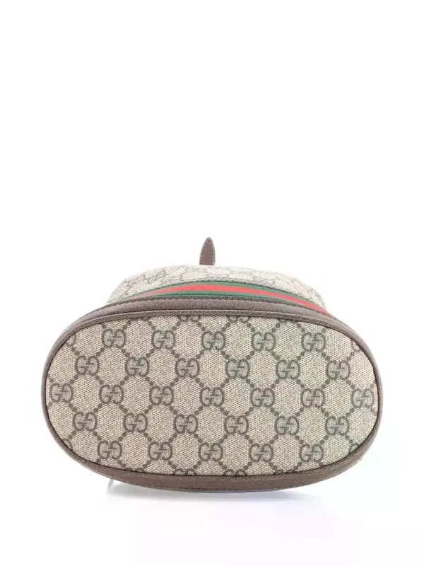 Gucci Ophidia Gg Coated Canvas Small Bucket Bag - Brown
