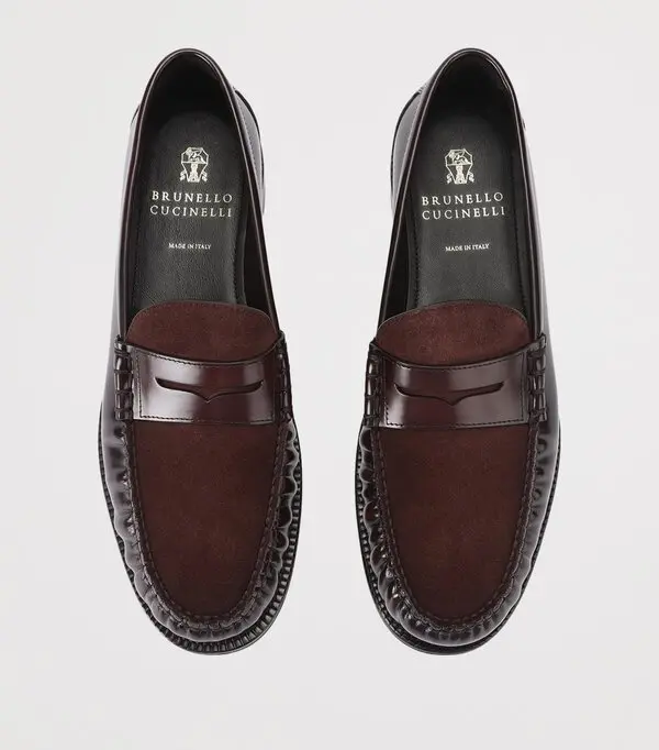 Brunello Cucinelli Patent Leather Penny Loafers