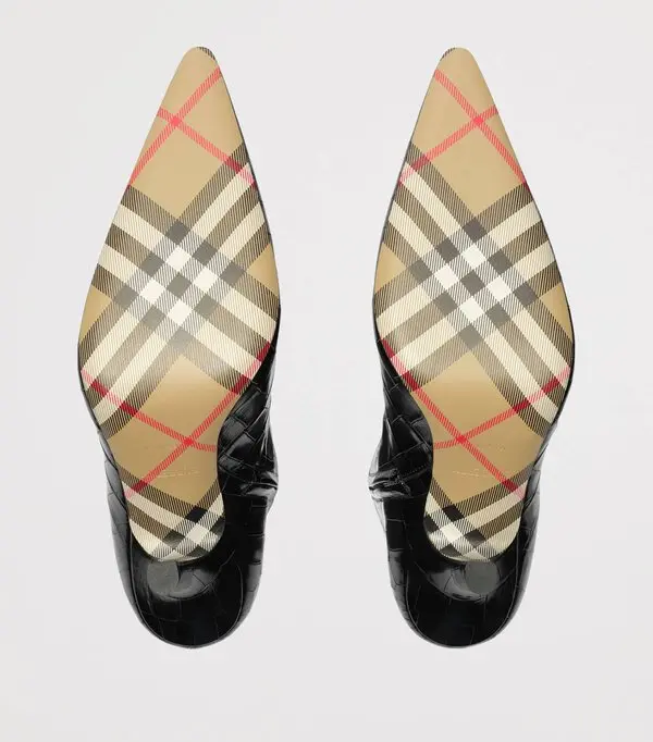 Burberry Croc-embossed Leather Dame Ankle Boots 90