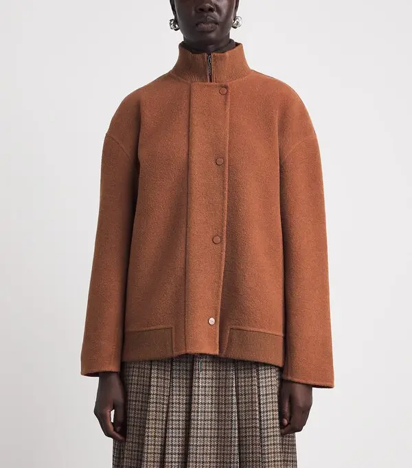 Max Mara Wool-blend Zip-up Coat