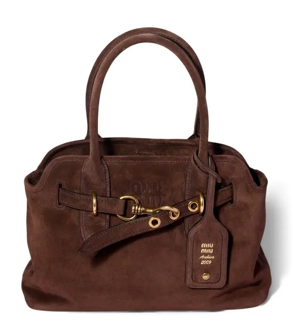 Miu Miu Suede Aventure Top-handle Bag