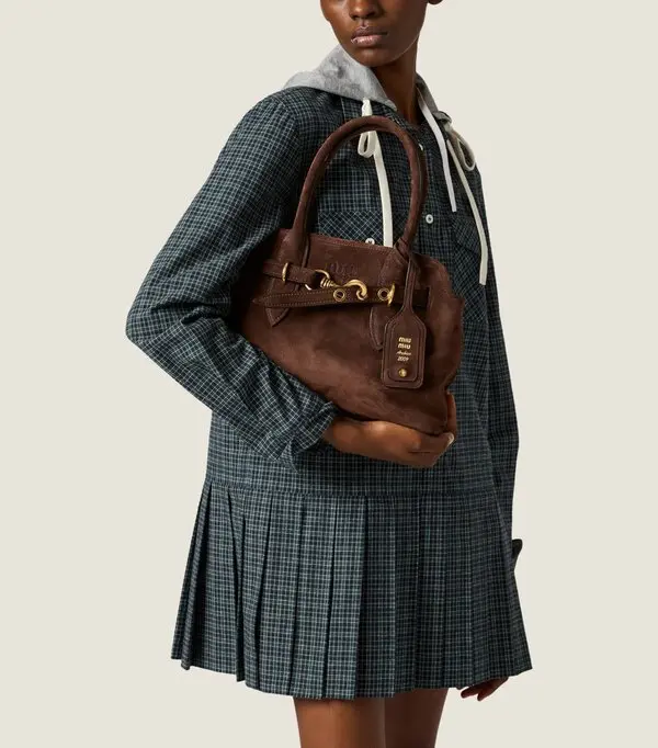 Miu Miu Suede Aventure Top-handle Bag