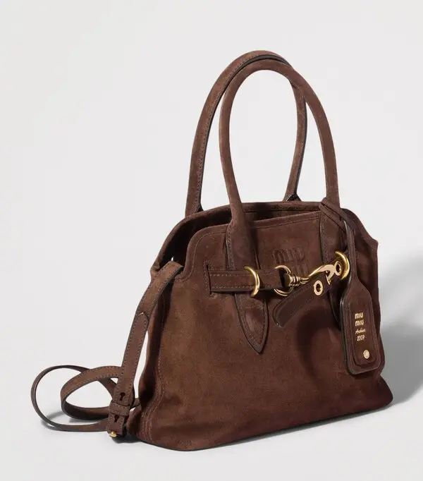 Miu Miu Suede Aventure Top-handle Bag
