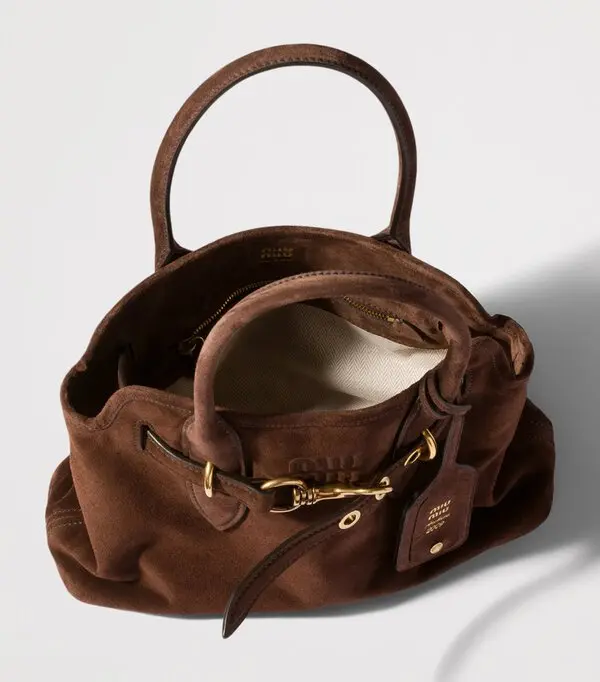 Miu Miu Suede Aventure Top-handle Bag