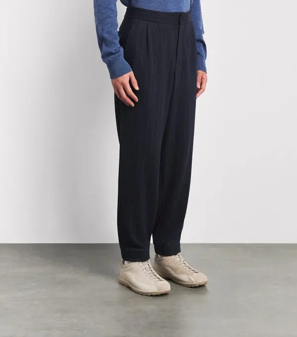 Sease Wool-cashmere-blend Pinstripe Trousers