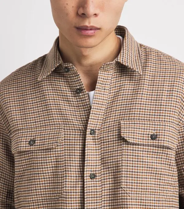 Sease Brushed Cotton Flannel Military Shirt