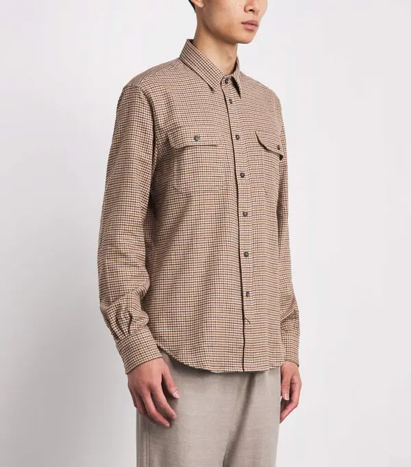 Sease Brushed Cotton Flannel Military Shirt