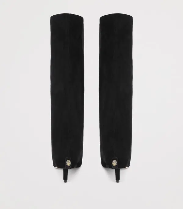 Kurt Geiger Suede Mansion Fold Heeled Boots 90