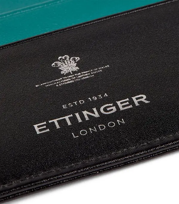 ETTINGER Leather Sterling Flat Card Holder