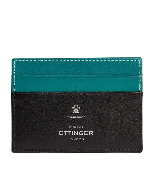 ETTINGER Leather Sterling Flat Card Holder