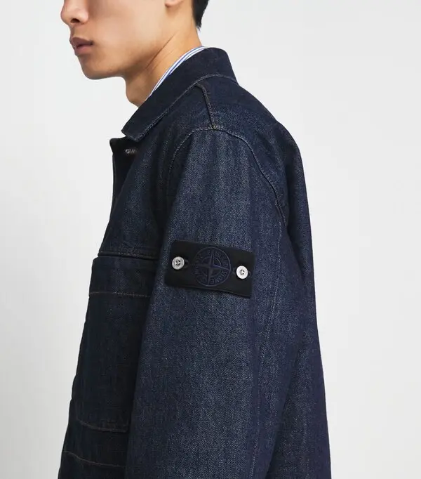 Stone Island Denim Biker Jacket