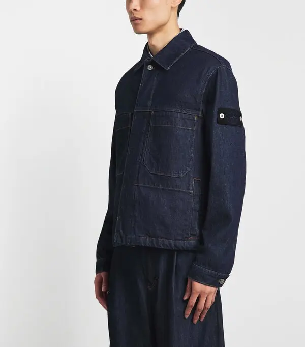 Stone Island Denim Biker Jacket