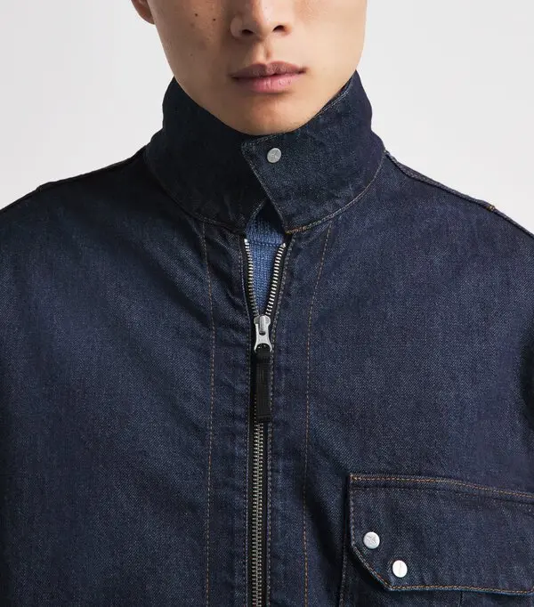Stone Island Zip-up Denim Overshirt