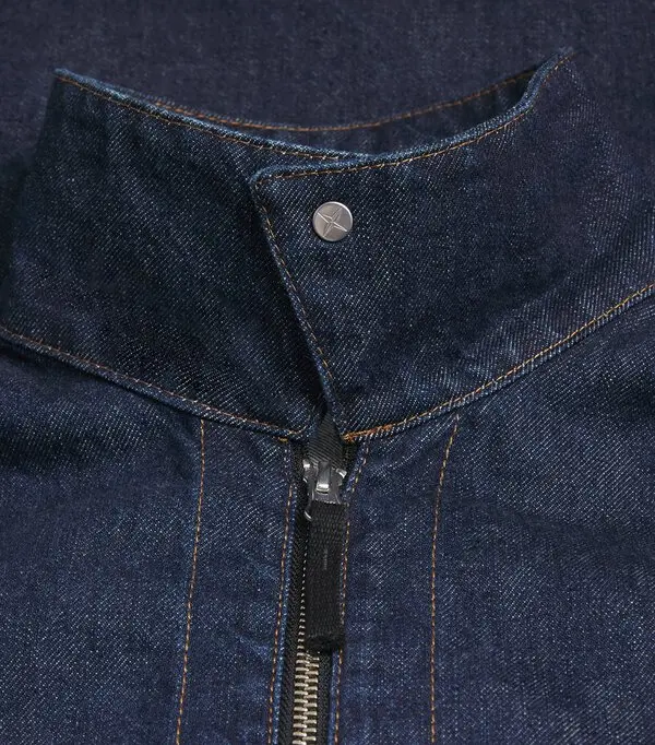 Stone Island Zip-up Denim Overshirt